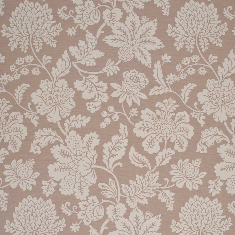 Cartouche Jacobean Fabric by James Hare in Pink 31681/02